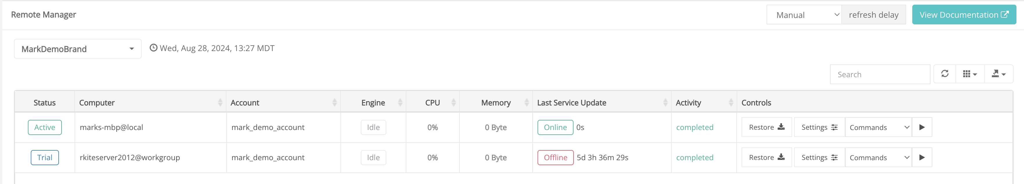 WholesaleBackup Web Console: Remote Manager – WholesaleBackup Knowledge ...